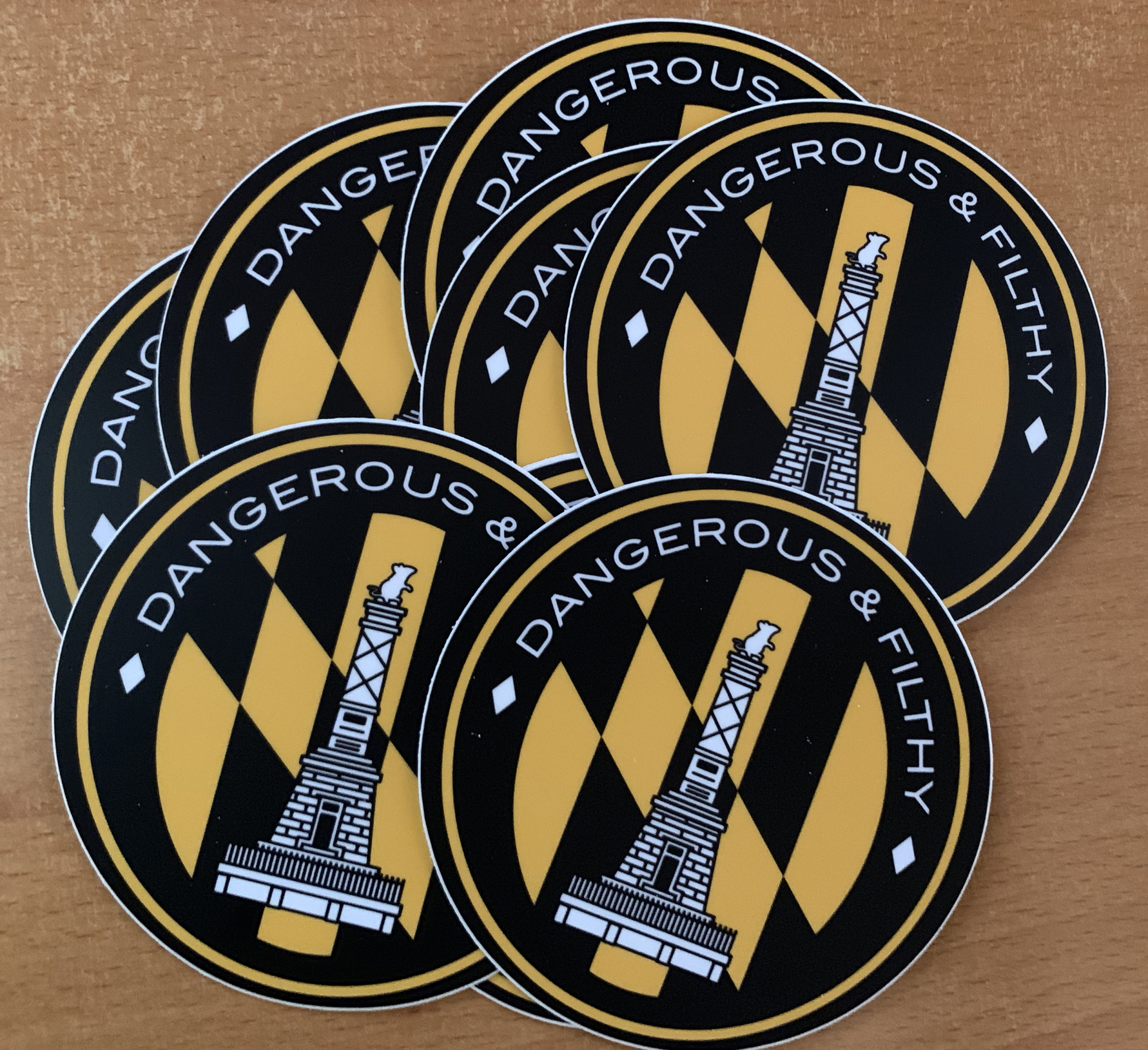 Dangerous & Filthy Sticker - Middle Age Moguls